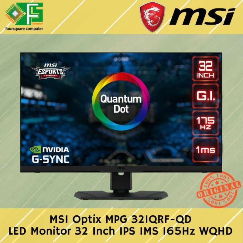 Jual Msi Optix Mpg 321qrf-qd Led Gaming Monitor 32 Inch Ips 1ms 175hz Wqhd Di Seller Foursquare ...