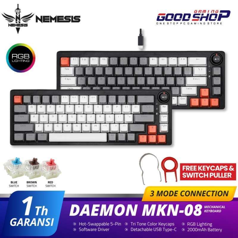 Jual Keyboard Mechanical Hotswap Nyk Nemesis Daemon Mkn-08 - Brown ...