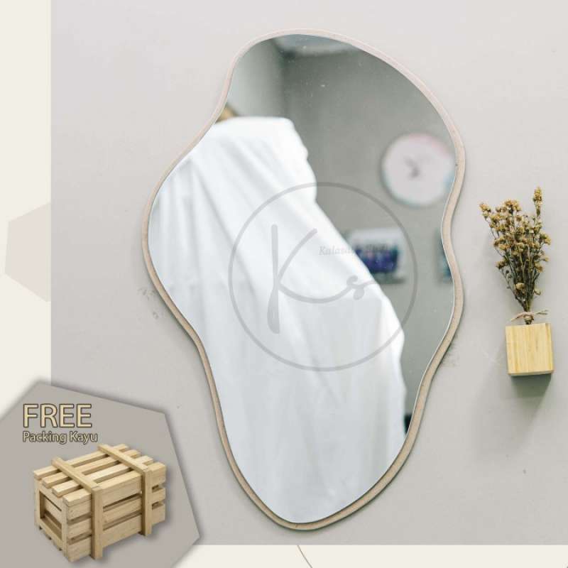 Promo cermin estetik / aesthetic mirror / Kaca Dinding Irregular jade ...