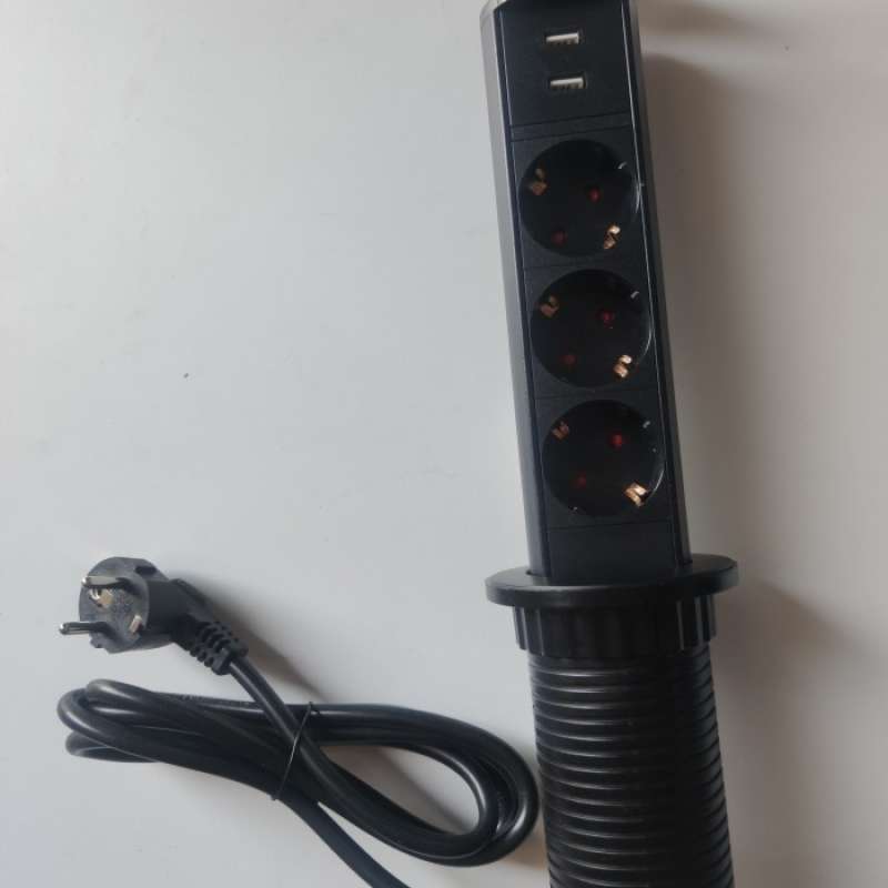 Promo Stop Kontak tanam Meja/Kitchen recess socket merk Konig 3*EU+2 ...