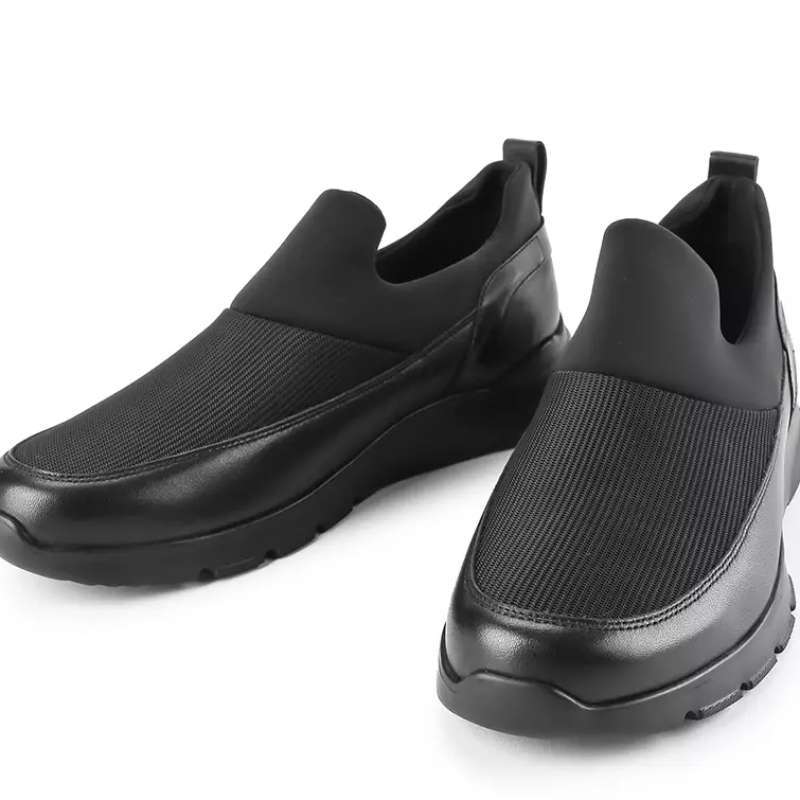 Jual Anm01 Sepatu Pria Andrew Sneakers Slip On Original All Full Black ...