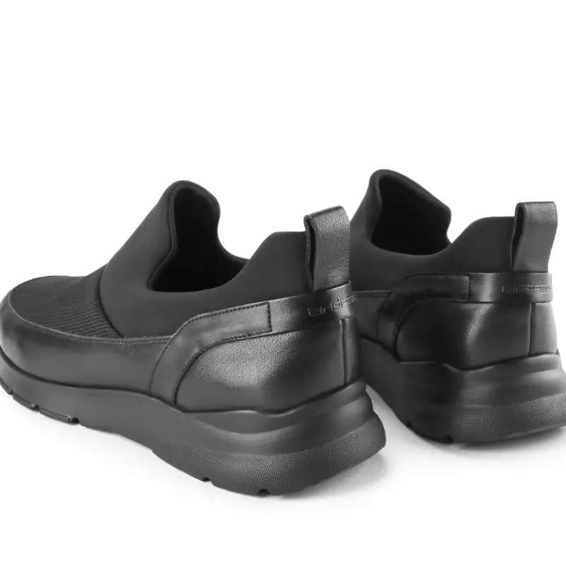 Jual Anm01 Sepatu Pria Andrew Sneakers Slip On Original All Full Black ...