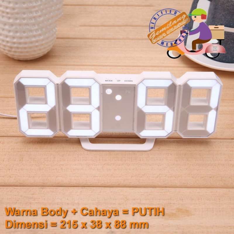 Promo Abc Jam Weker Alarm Led Digital Clock Meja Dinding Desktop Tss60w ...