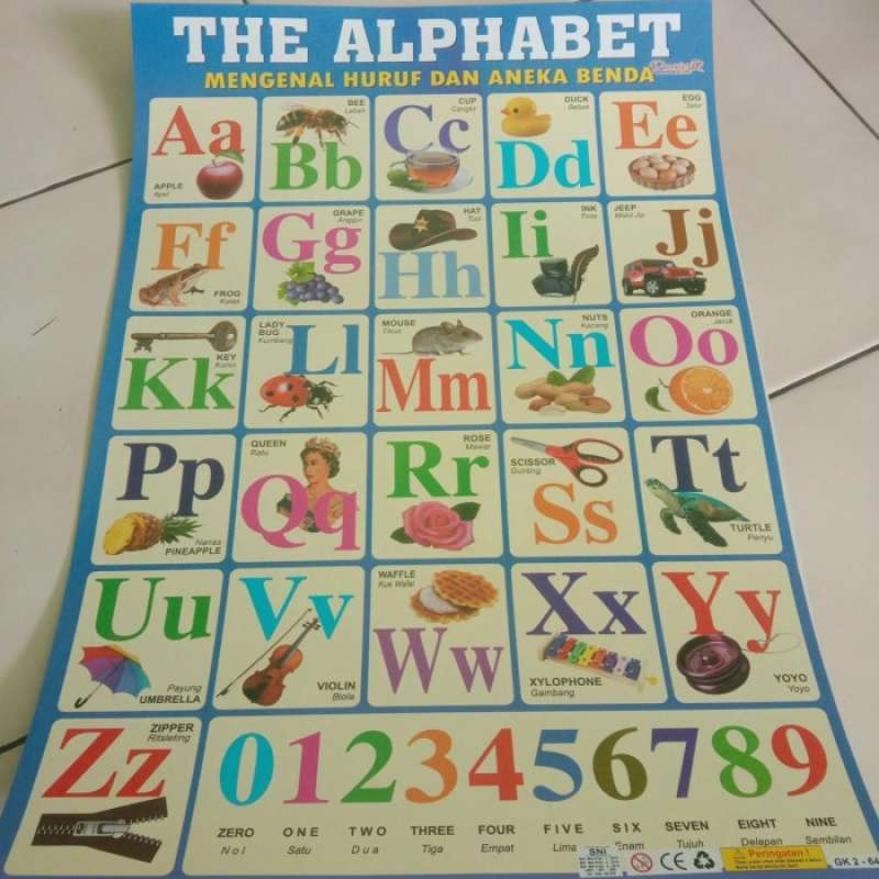 Promo Poster The Alphabet Mengenal Huruf Dan Benda Diskon 23% Di Seller ...