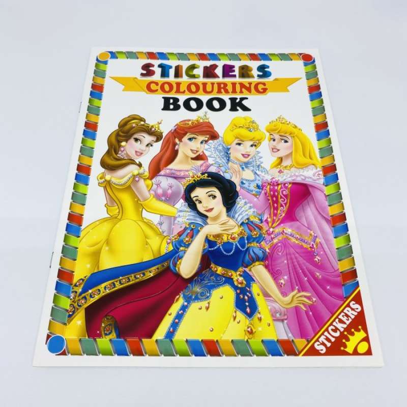 Promo Buku mewarnai gambar anak sticker activity book disney princess ...