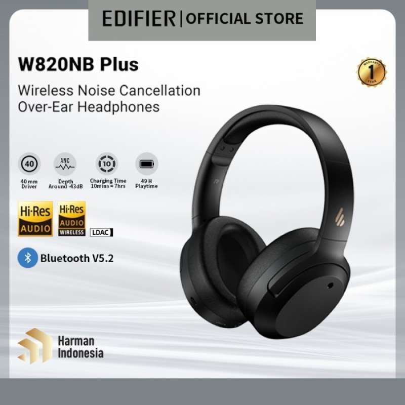 Promo EDIFIER W820NB 820NB PLUS WIRELESS BLUETOOTH 5.2 HI-RES HEADPHONE ...