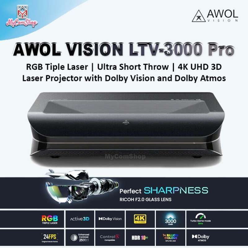 Jual Awol Vision Ltv-3000 Pro 4k 3d Ultra Short Throw Rgb Laser ...