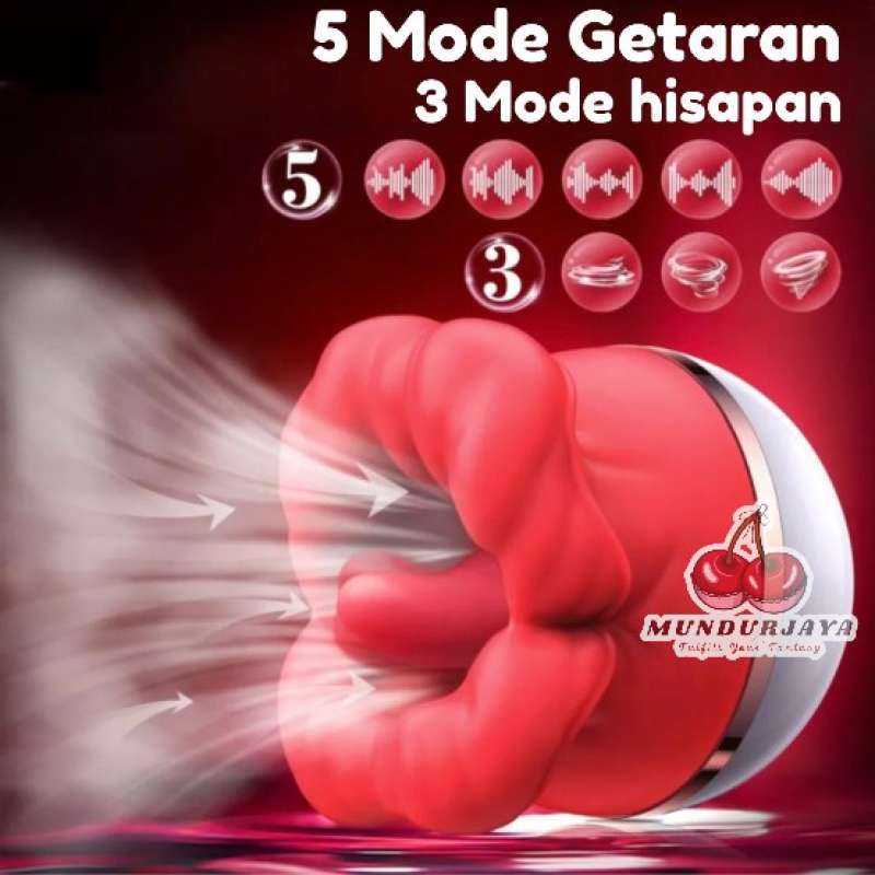 Jual Big Mouth Rose Toy 3 in 1 Licking Sucking Vibratorr di Seller toko ...