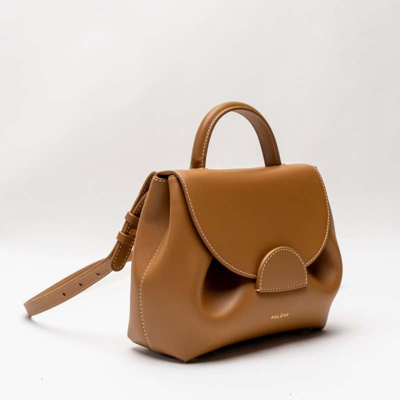 Promo Polene Numero Uno Nano Crossbody Bag Calfskin Leather Camel Ghw ...
