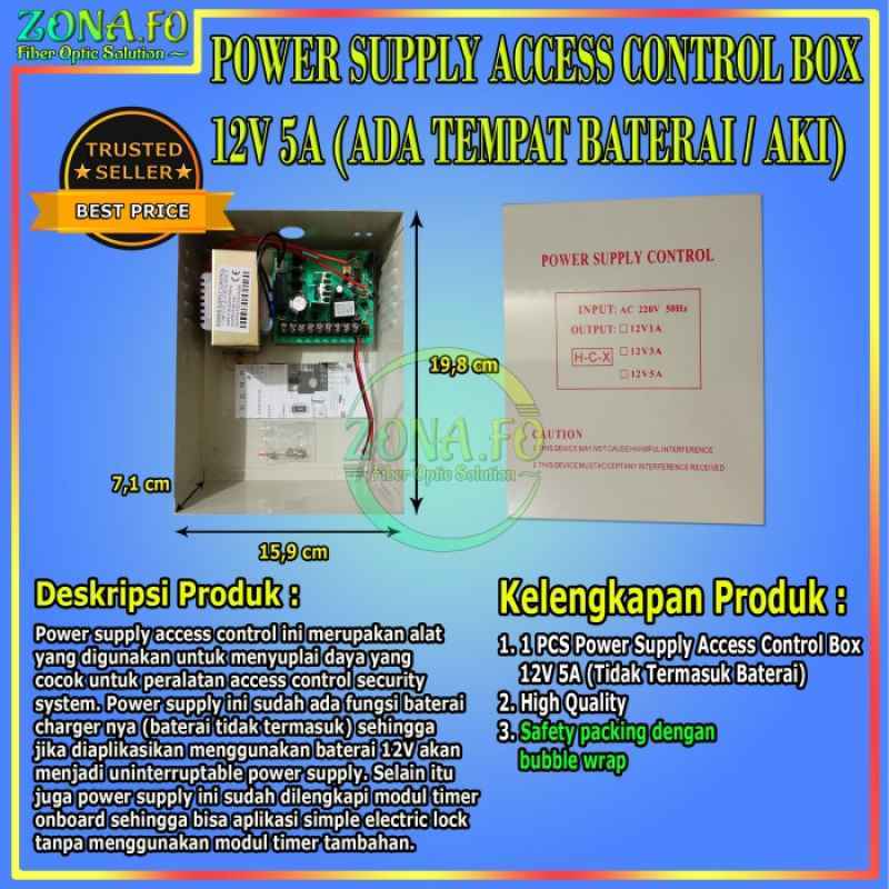 Promo Power Supply Access Control Box 12V 5A PSU 12V 5A Backup Box PSU ...