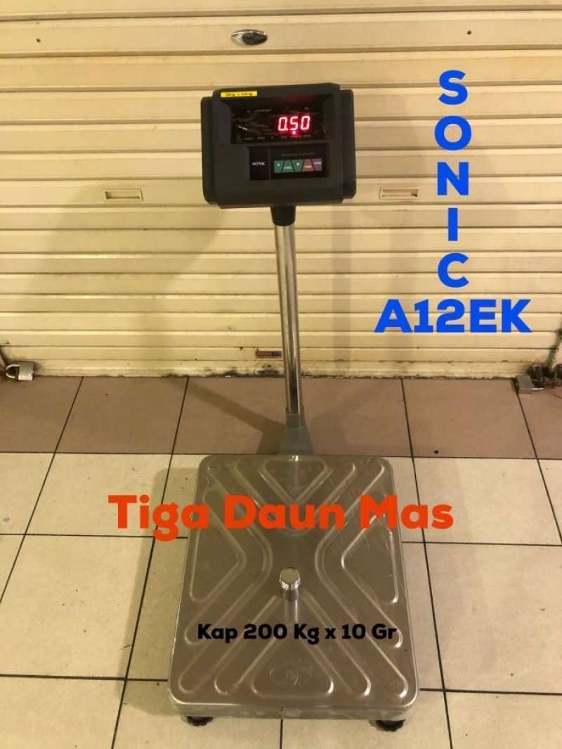 Jual Timbangan Barang Digital Timbangan Lantai Digital Sonic 150 Kg 200 ...