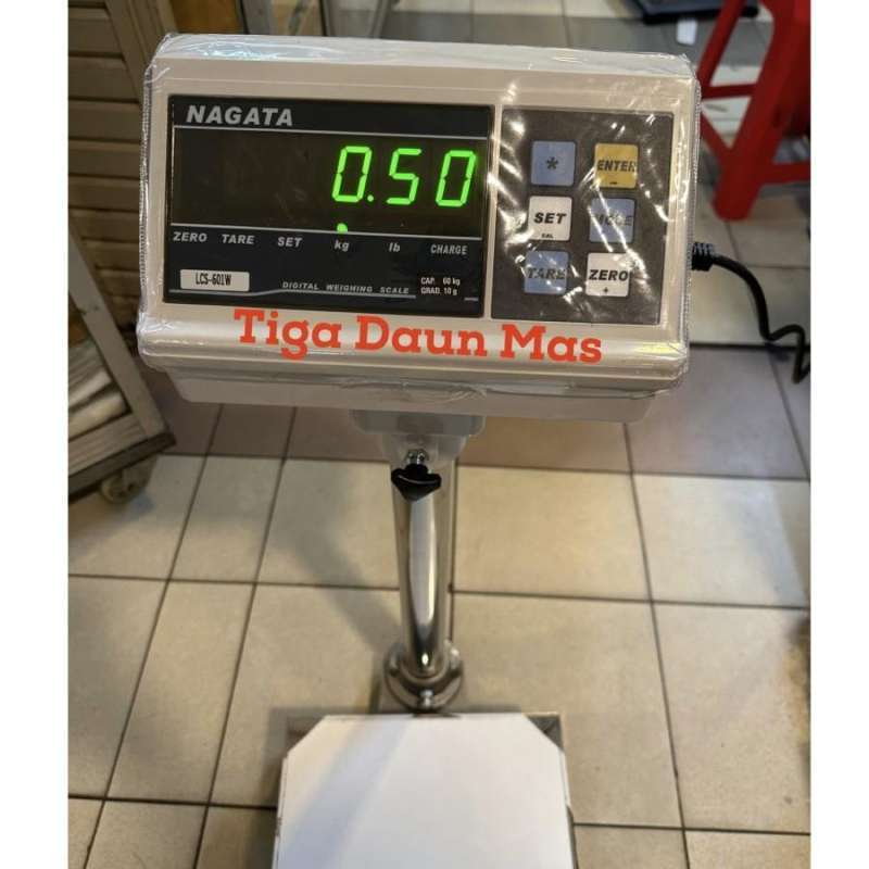 Jual Timbangan Lantai Nagata LCS 601W Kapasitas 30 Kg / 60 Kg / 100 Kg di Seller Tiga Daun Mas ...