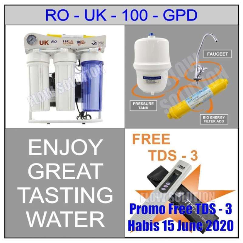 Promo Reverse Osmosis 100 Gpd 6 Step Ro With Mineral Free 1 Unit Tds-3 Terbaik Diskon 4% Di ...