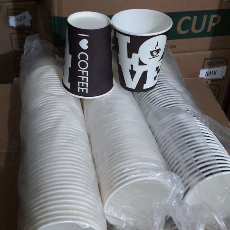 Promo Papercup /Paper Cup Coffee Uk 8 Oz ( 1 Dus) Gelas Kertas Kopi/Cup Kopi Diskon 22% di ...