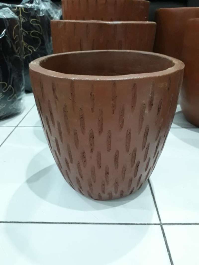 Promo Pot Terakota/ Pot Gerabah/ Pot Lukis Natural Diameter 30cm Diskon ...