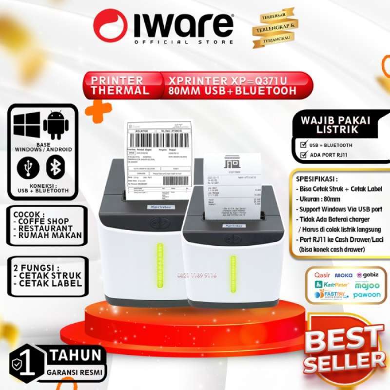 Promo 100% Produk Ori Printer Thermal Dual Fungsi Pos Struk Kasir ...