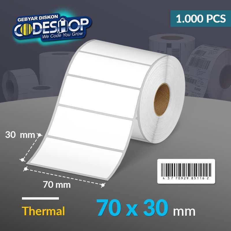 Jual Label Sticker Barcode 70 X 60 Mm Original Harga Termurah Juni 2024 ...