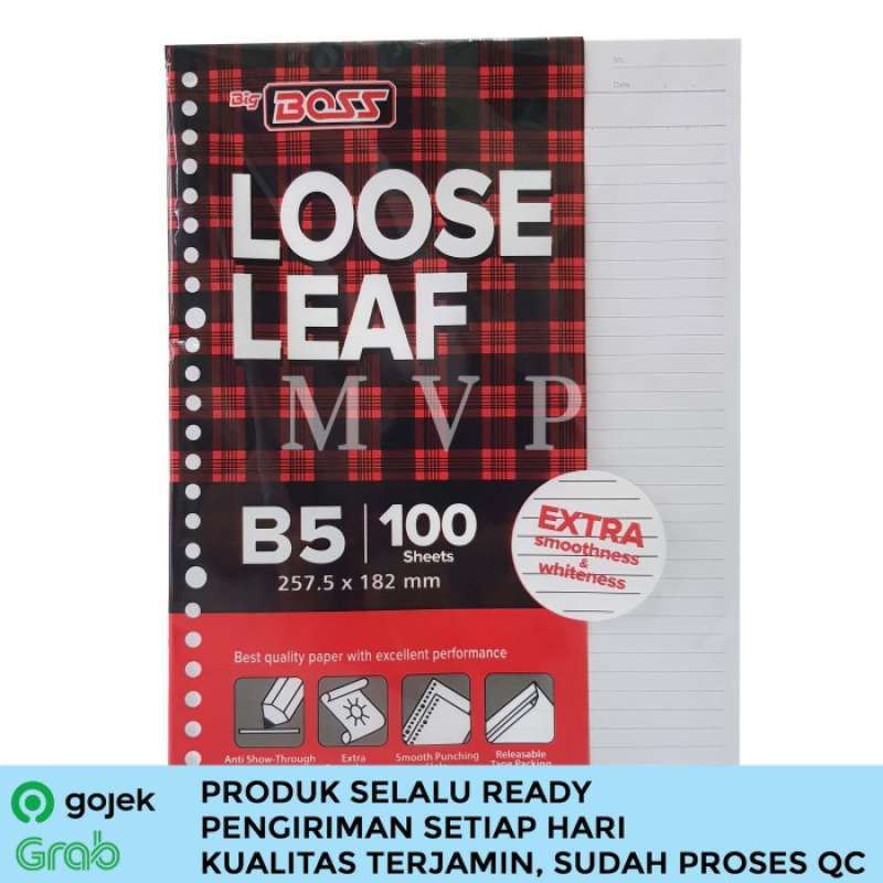 Jual Loose Leaf Garis B5 Garis Kertas File Isi Binder 100 Lembar ...