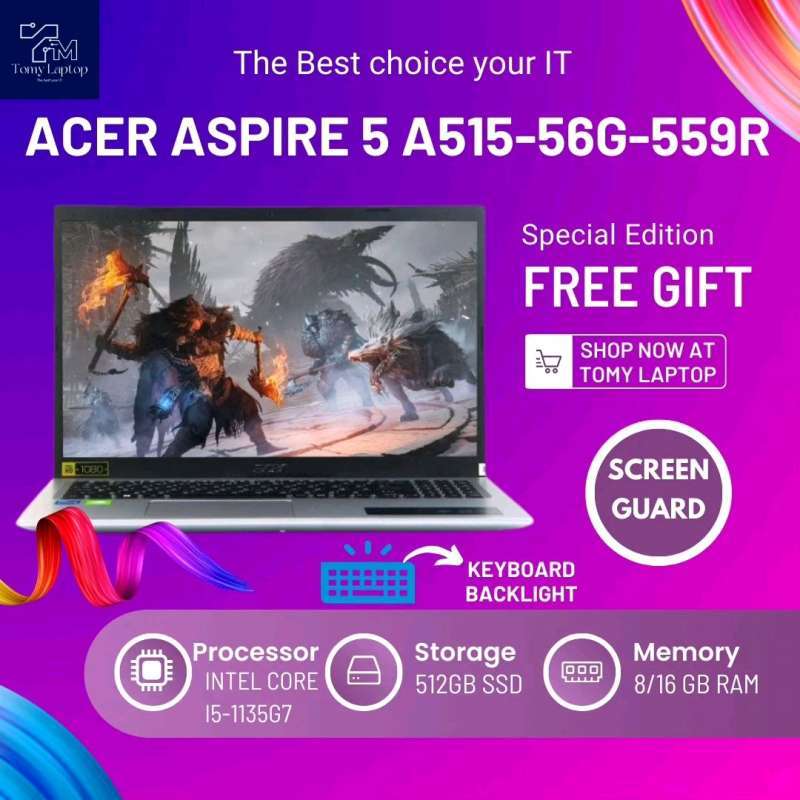 Jual Acer Aspire 5 A515 Intel Core I5 1135g7 Ram 8gb/12gb Ssd 512gb Intel Iris Xe+nvidia Geforce ...