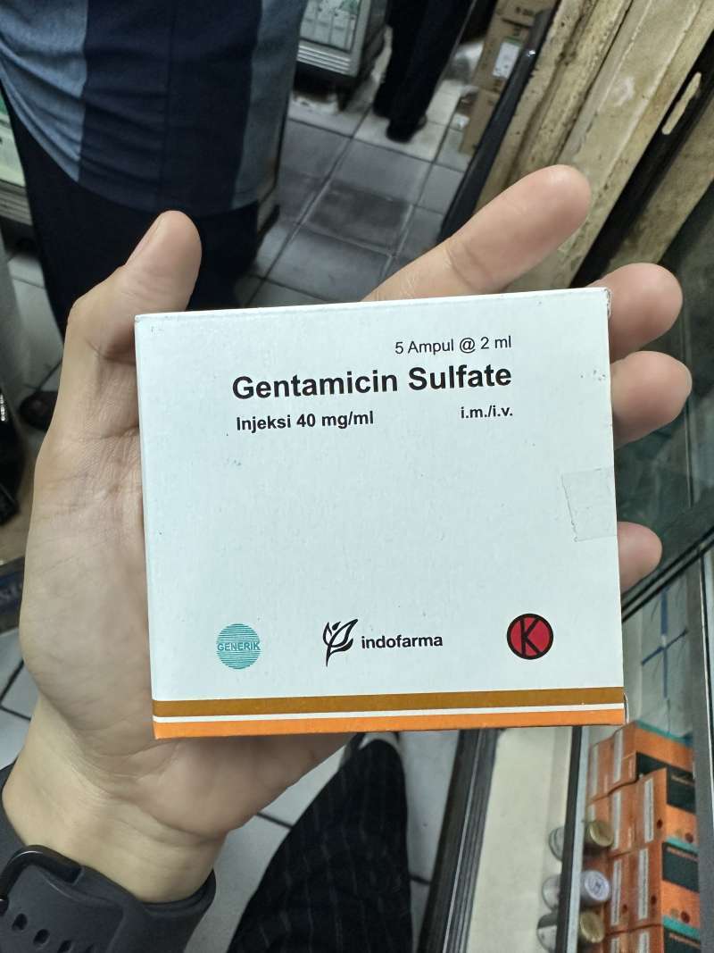 Jual Vitamin Injeksi. Gentamicin. Sulfate. Gentamisin. Injeksi. 40mg ...
