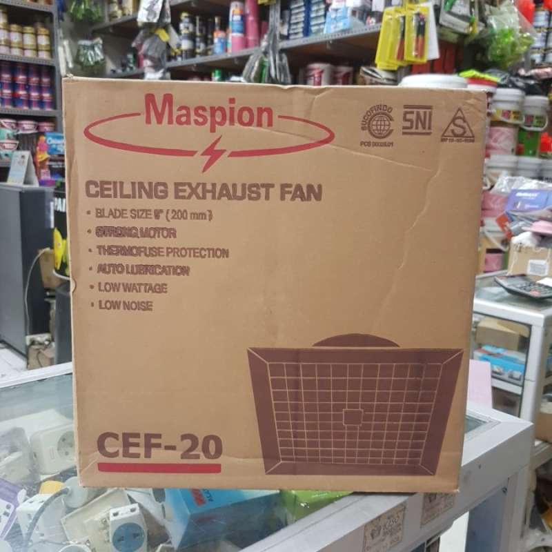 Promo SALE EXHAUST FAN MASPION CEF-20 CEF20 PLAFON KIPAS WC TOILET ...