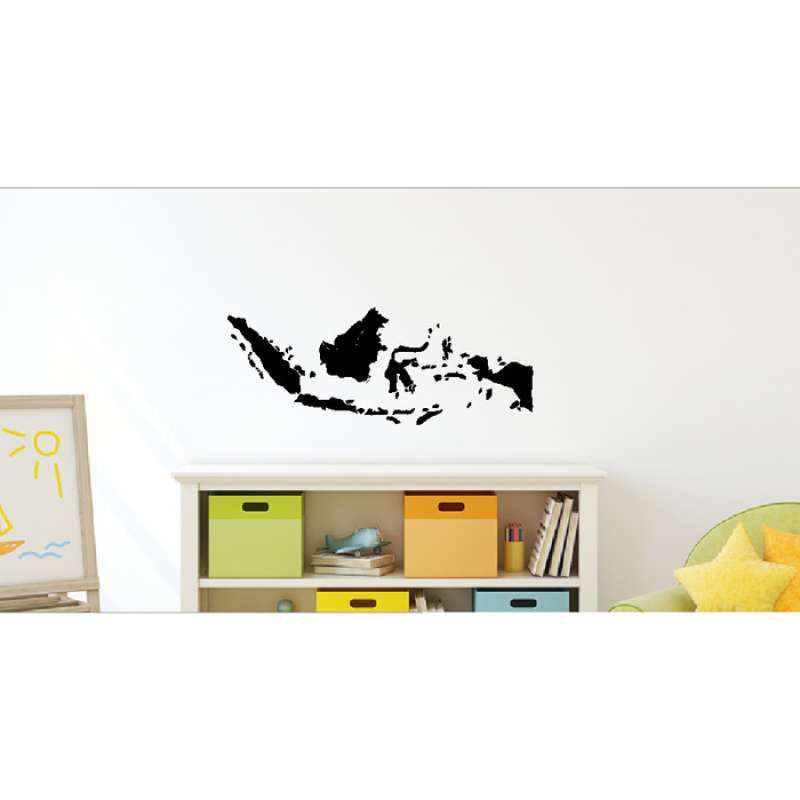 Promo Wallstiker Hiasan Dekorasi Pajangan Dinding Peta Indonesia Map ...