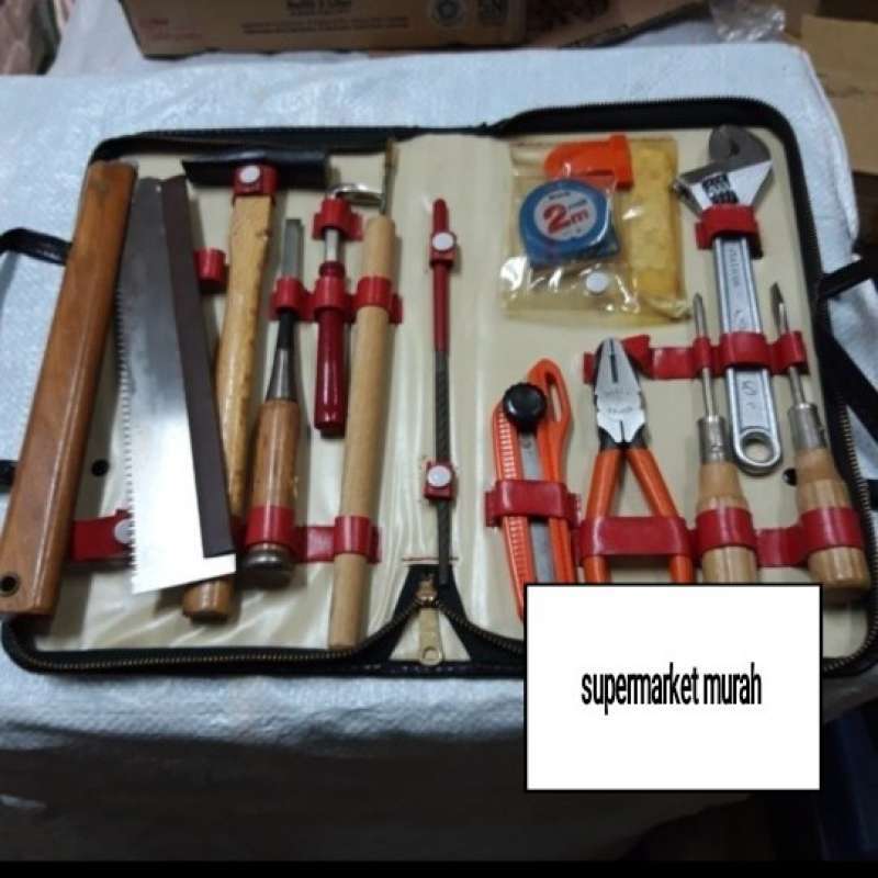 Promo SHELL Alat Toolkit Set 12 pc Tukang Kayu Asli Japan | Tool Kit ...