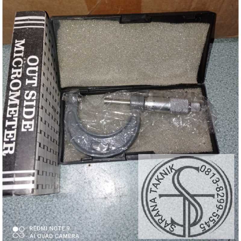 Promo Out Side Micrometer Jarak 25 - 50 x 0.01 - Mikrometer Luar Micro ...