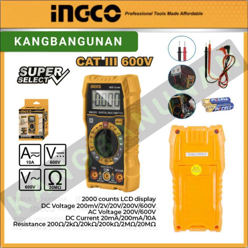 Promo MULTIMETER / MULTITESTER DIGITAL / MULTI METER TESTER INGCO ...