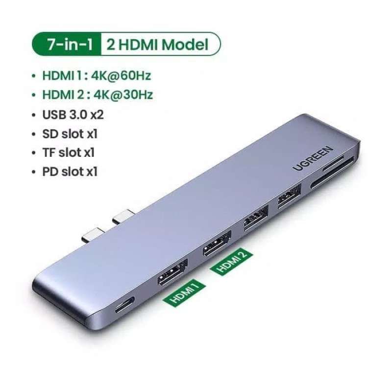 Promo CAPDASE USB C MULTIPORT ADAPTER 7IN1 HDMI CARD READER Diskon 23% ...