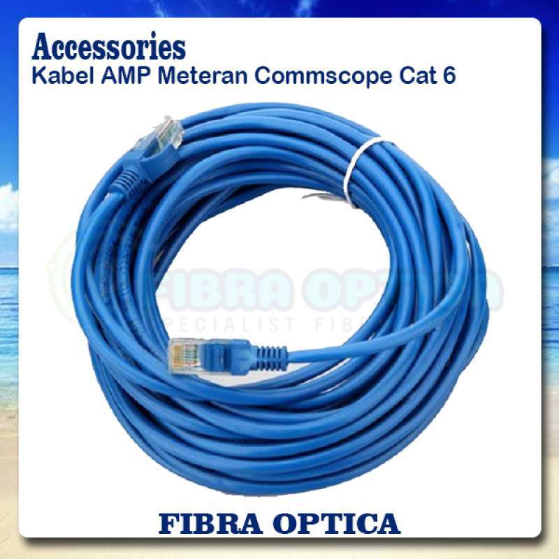 Promo Kabel AMP / Commscope UTP Cat 6 Cable 15 meter siap pakai Diskon ...