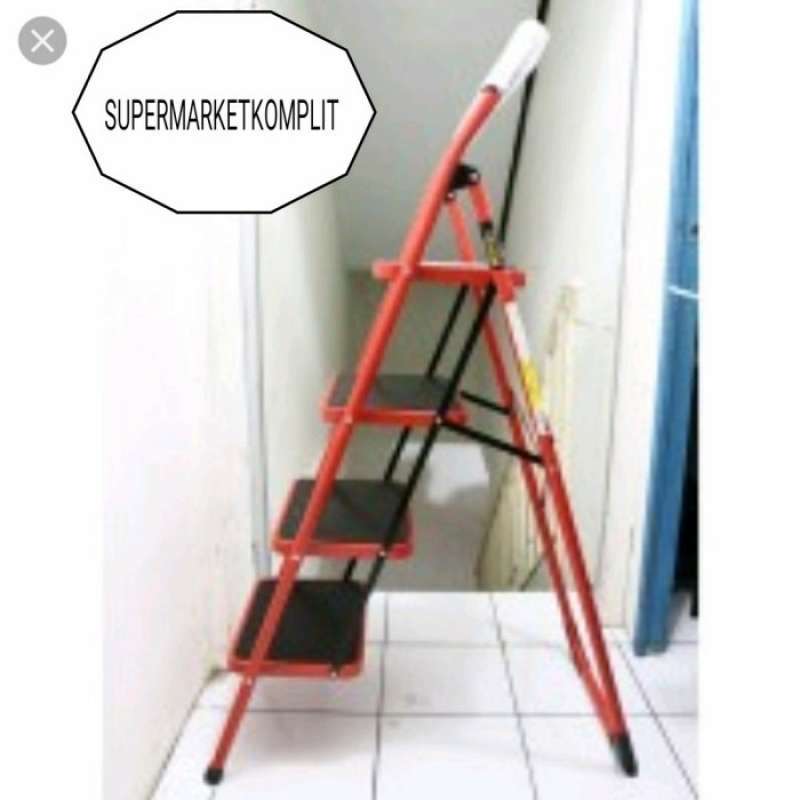 Promo tangga lipat 4 step injakan ada pegangan tangan ladder with ...