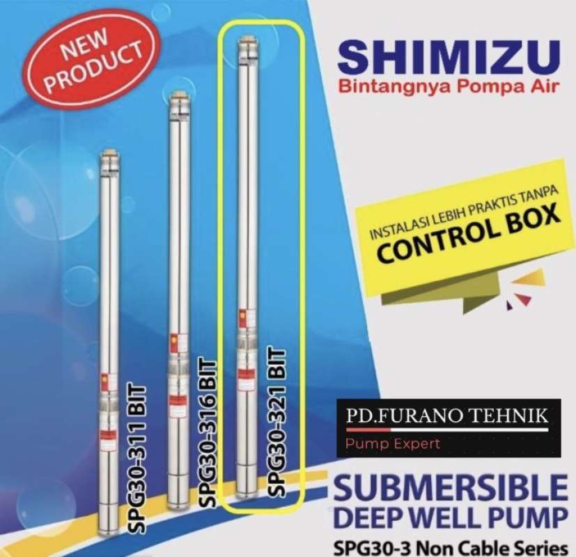 Promo Pompa Submersible Shimizu SPG30-321BIT, 1HP, 1 Phase Diskon 23% ...