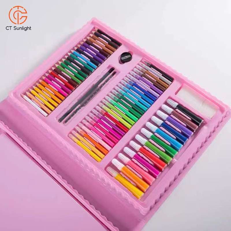 Jual CT Sunlight VIRAL CRAYON SET 208 Pensil Warna Crayon Set 208 Pcs ...