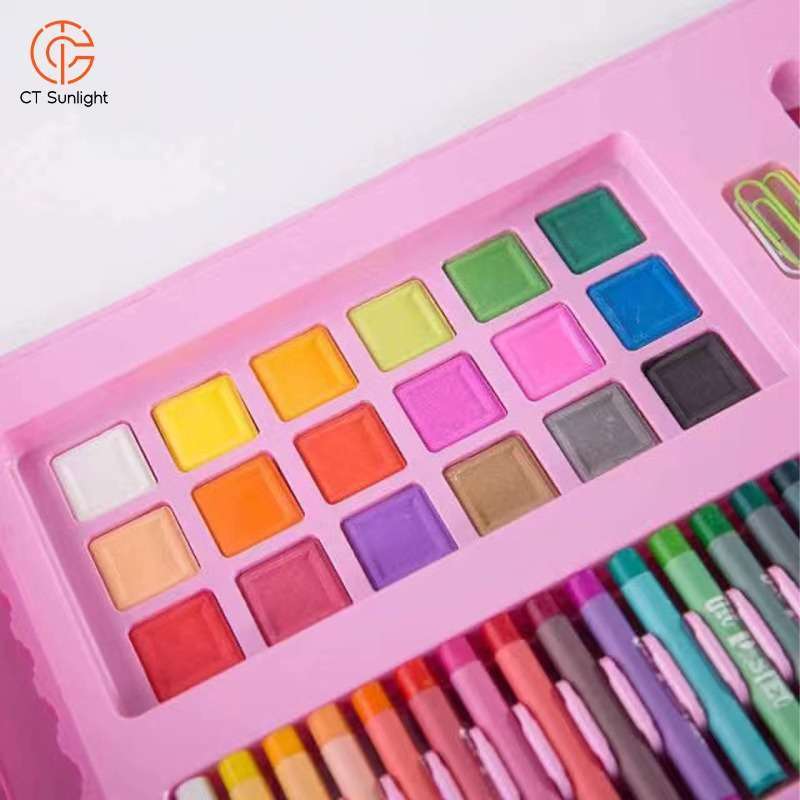 Jual CT Sunlight VIRAL CRAYON SET 208 Pensil Warna Crayon Set 208 Pcs ...
