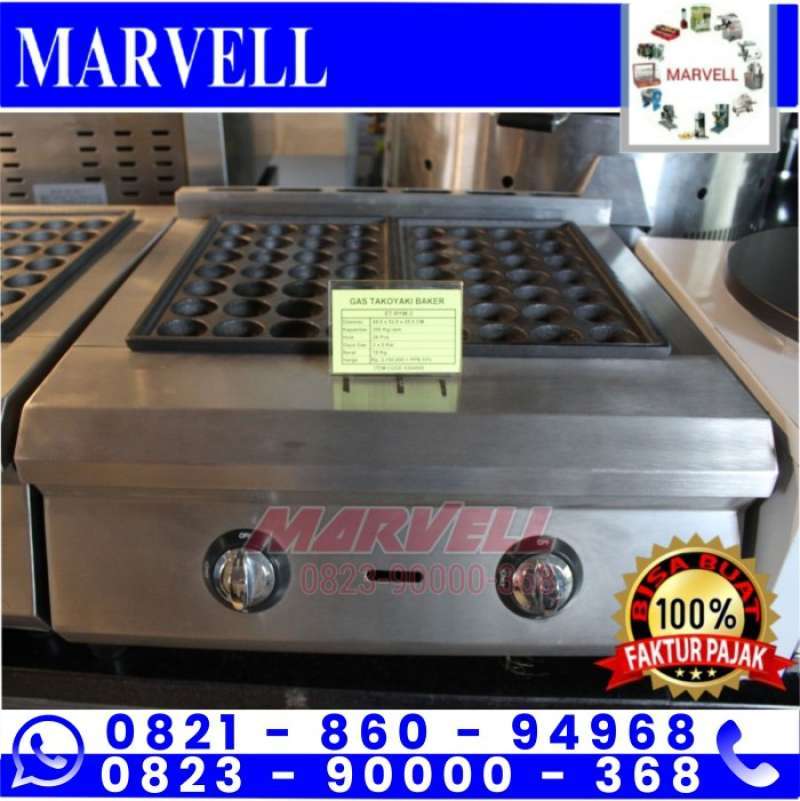 Promo MESIN TAKOYAKI GAS GETRA ET-RYW-2 ALAT PEMBUAT TAKOYAKI 56 LUBANG ...