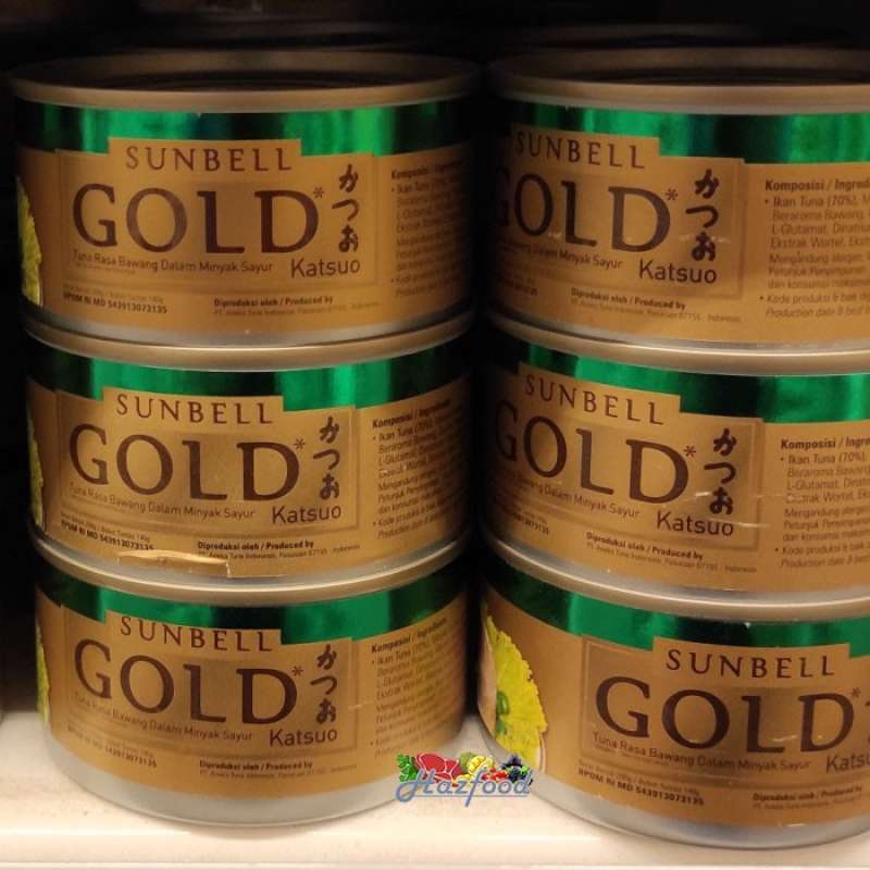 Jual Sun Bell Gold Katsuo|Sunbell Tuna rasa Bawang Dalam Minyak Sayur ...