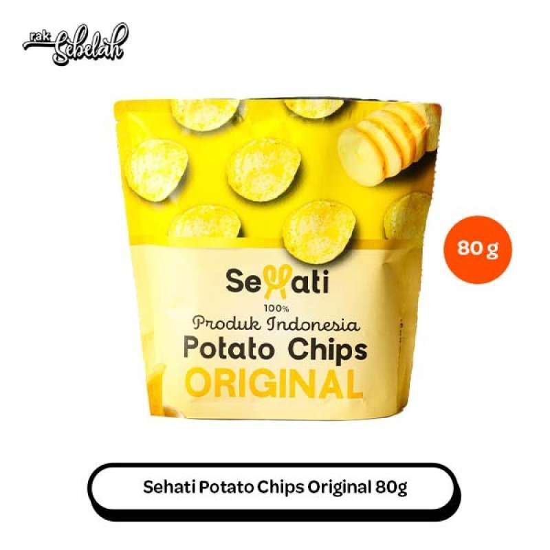 Promo Sehati Snacks Keripik Kentang Potato Chips Original 80g Cemilan Gurih Diskon 17% Di Seller ...
