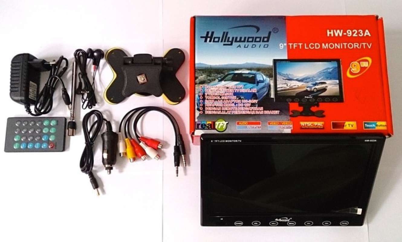 Promo TV MOBIL HOLLYWOOD HW-923A 9 INCH TFT LED MONITOR/TV TOMBOL ...