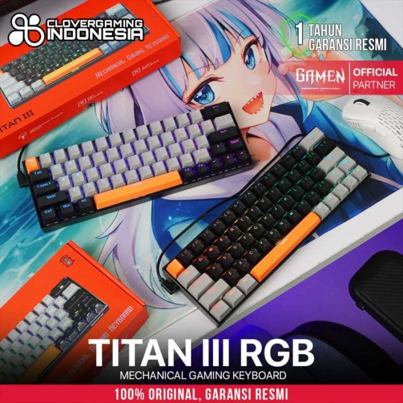 Promo Gamen Titan III RGB PBT Keycaps - Mechanical Gaming Keyboard ...