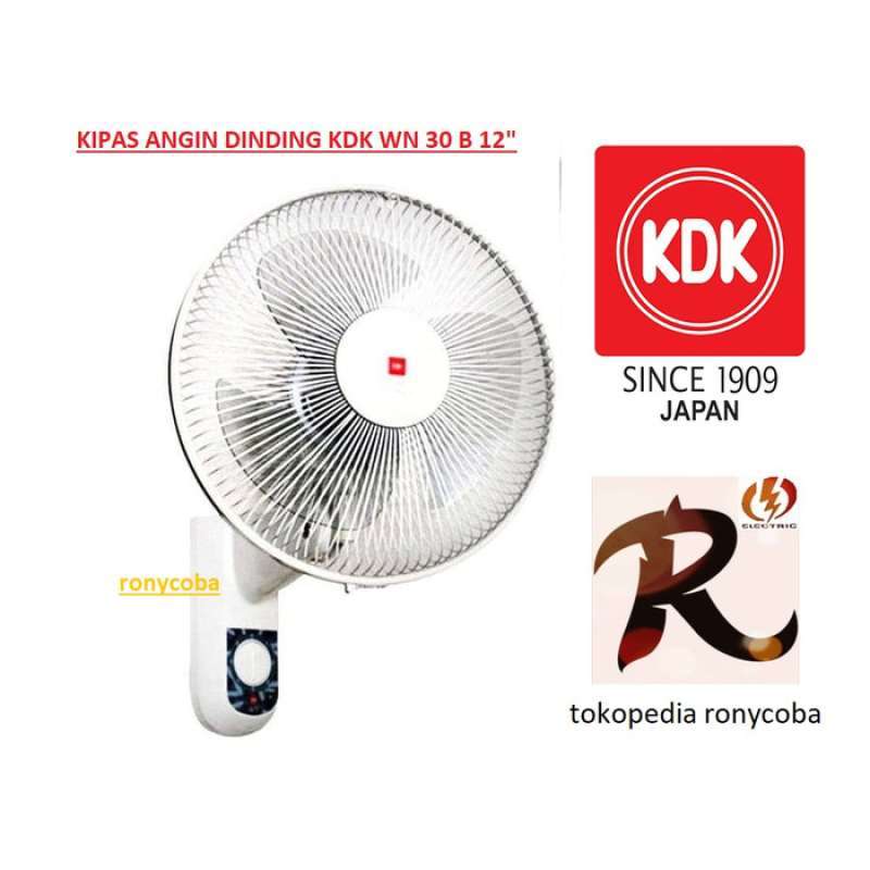 Promo KIPAS ANGIN DINDING KDK WN 30 B 12 / KDK WN30B Diskon 23% di ...