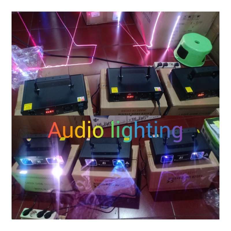 Promo paket 4 unit laser 2 mata RGB fullcolor Diskon 23% di Seller ...