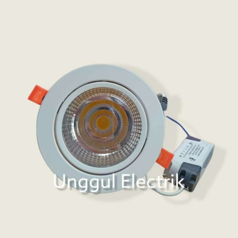Promo Lampu downlight 12 watt LED COB spot light kaca bening clear ...