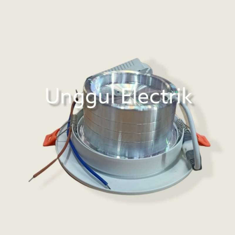 Promo Lampu downlight 12 watt LED COB spot light kaca bening clear ...