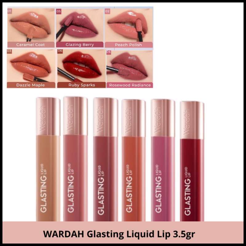 Promo Wardah Glasting Liquid Lip 3.5gr| Lipstik Cair Lip Gloss Lipcream ...