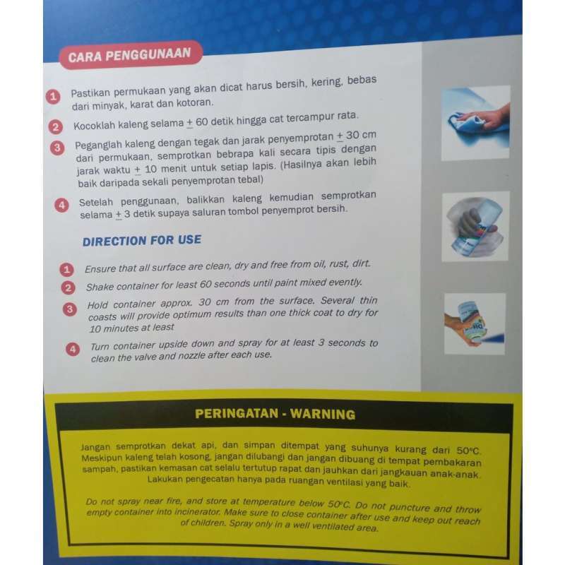 Jual Diton Spray Paint Pilok Pilox Cat Semprot Warna Metallic 300cc ...