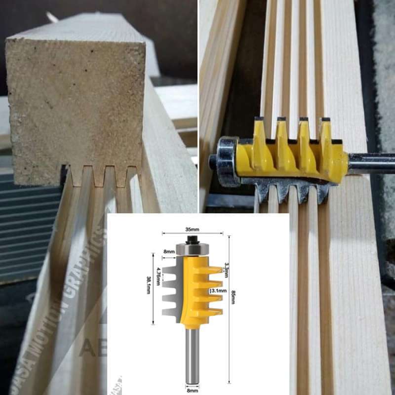 Promo Mata Profil Penyambung Papan Kayu / Finger Joint Router Bit ...