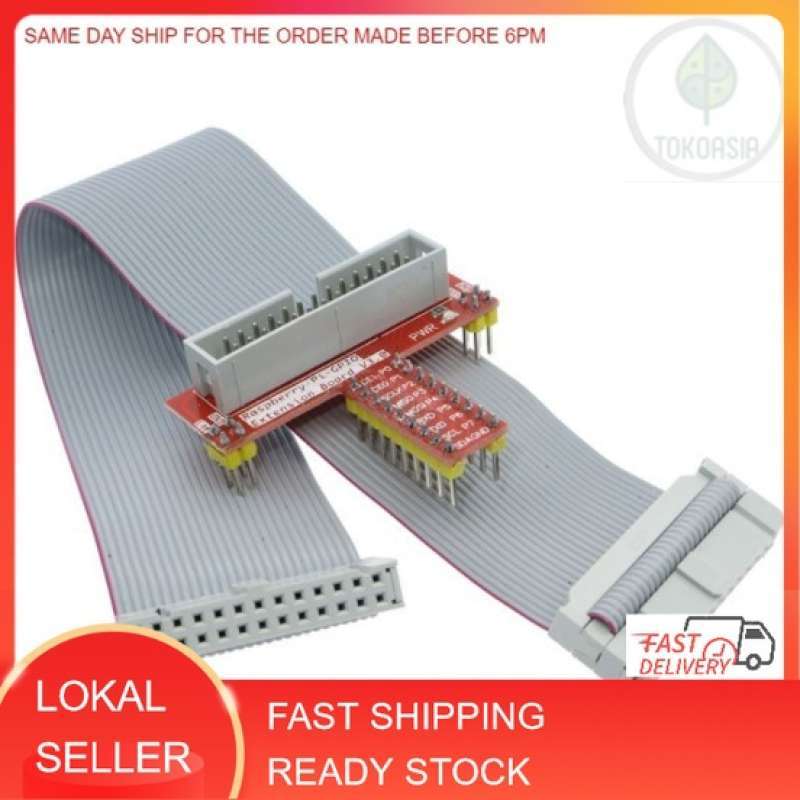 Jual (Local Stock) Raspberry pi T Cobbler GPIO extension board cable ...