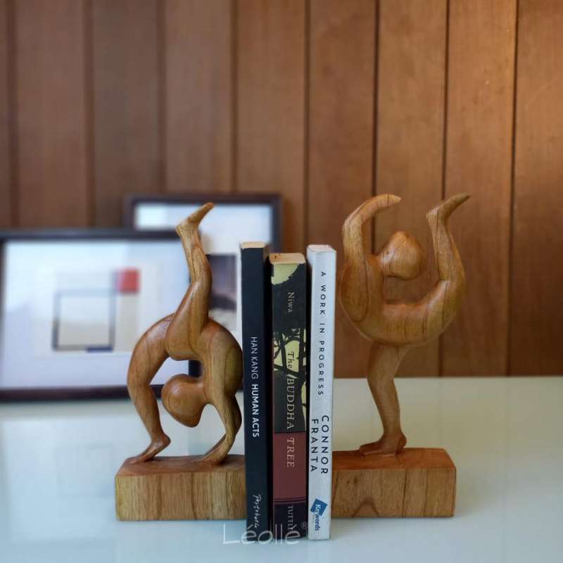 Jual Kado Unik Patung Kayu Pajangan Interior Design Yoga Abtrak tinggi ...