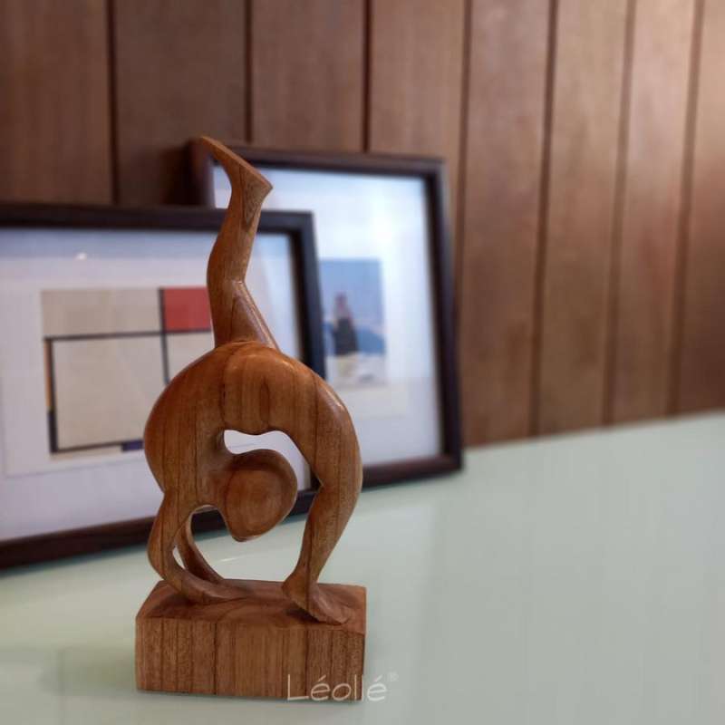 Jual Kado Unik Patung Kayu Pajangan Interior Design Yoga Abtrak tinggi ...